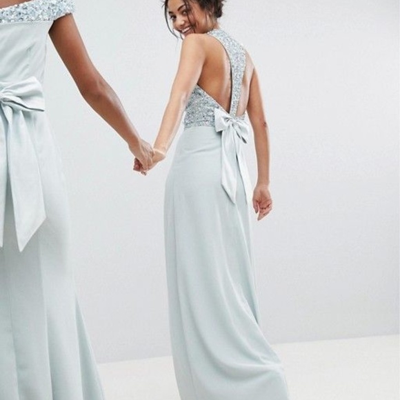 Maya | Dresses | Nwt Asos Maya Tall Sequin Bow Dress Us 6 | Poshmark